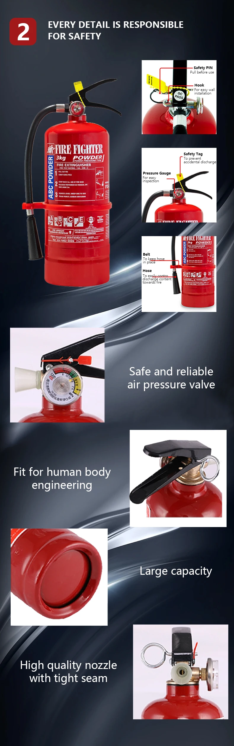 Wholesale Fire Extinguishers - CE 40% ABC Dry Powder