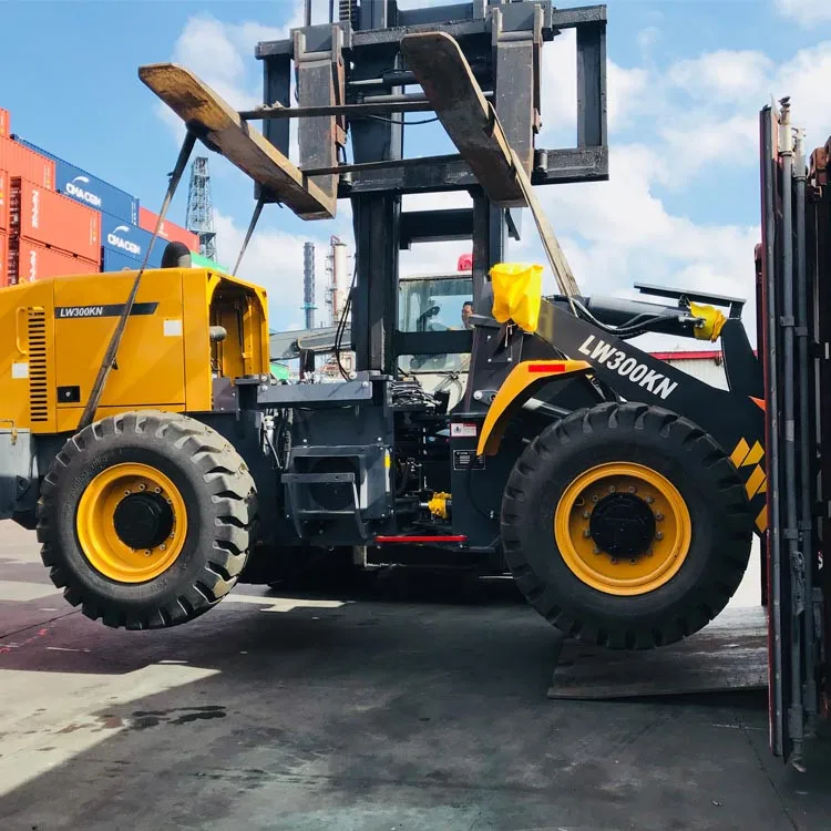 China 3 Tons Mini Wheel Shovel Loader LW300KN with Rock Bucket in ...