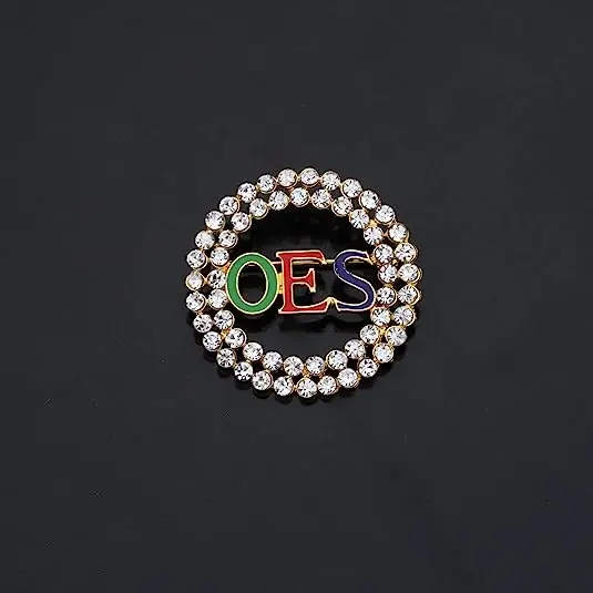 Greek Letter Enamel Pearl Order Eastern Star Oes Brooches For College ...