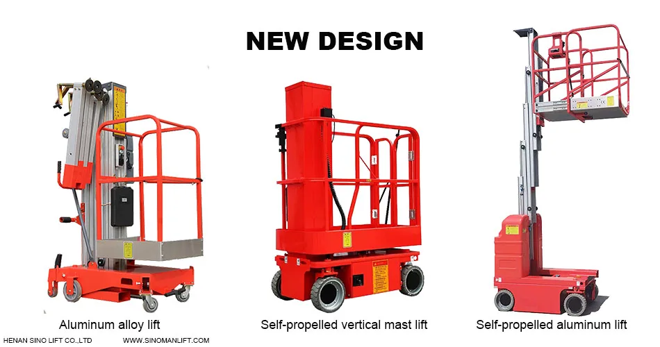 4-24m Portable Vertical Hydraulic Ladder - Aluminum Man Lift