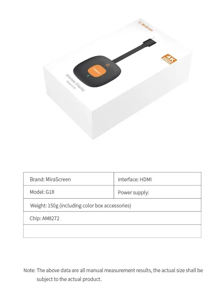 Mirascreen G18 Wireless Wifi Display Hdtv Dongle Receiver For Android ...