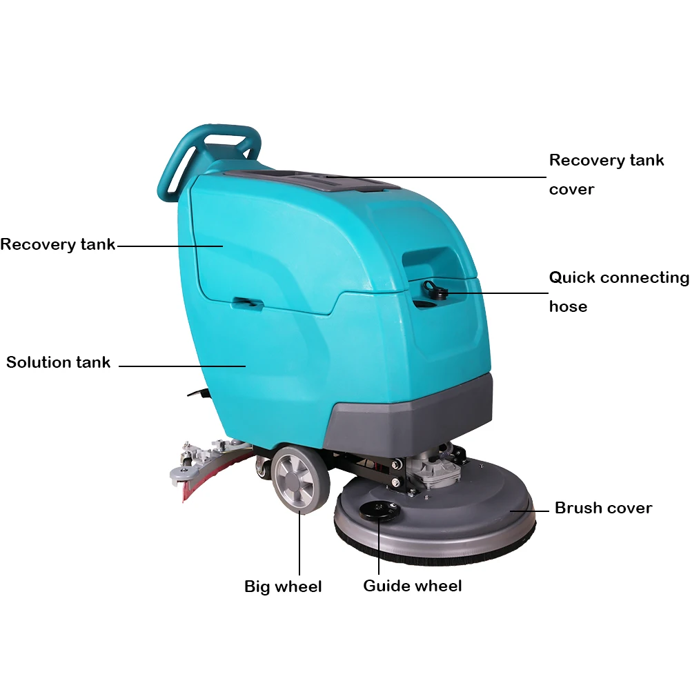 Floor Scrubbing Machine Washing Marble Walk Behind Floor Scrubber Floor ...