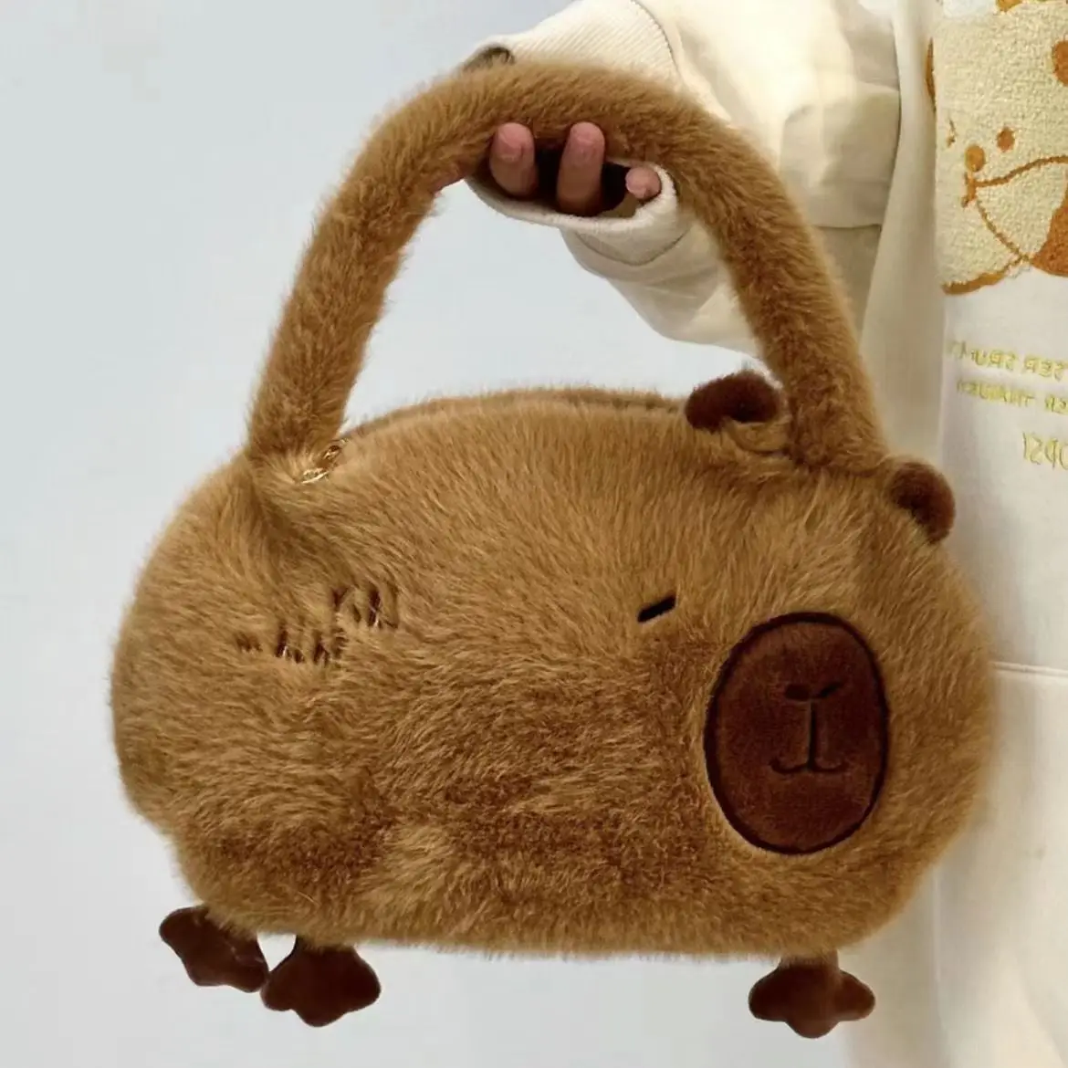 Capybara Plush Backpack Capybara Crossbody Bag Handbag Soft Warm ...