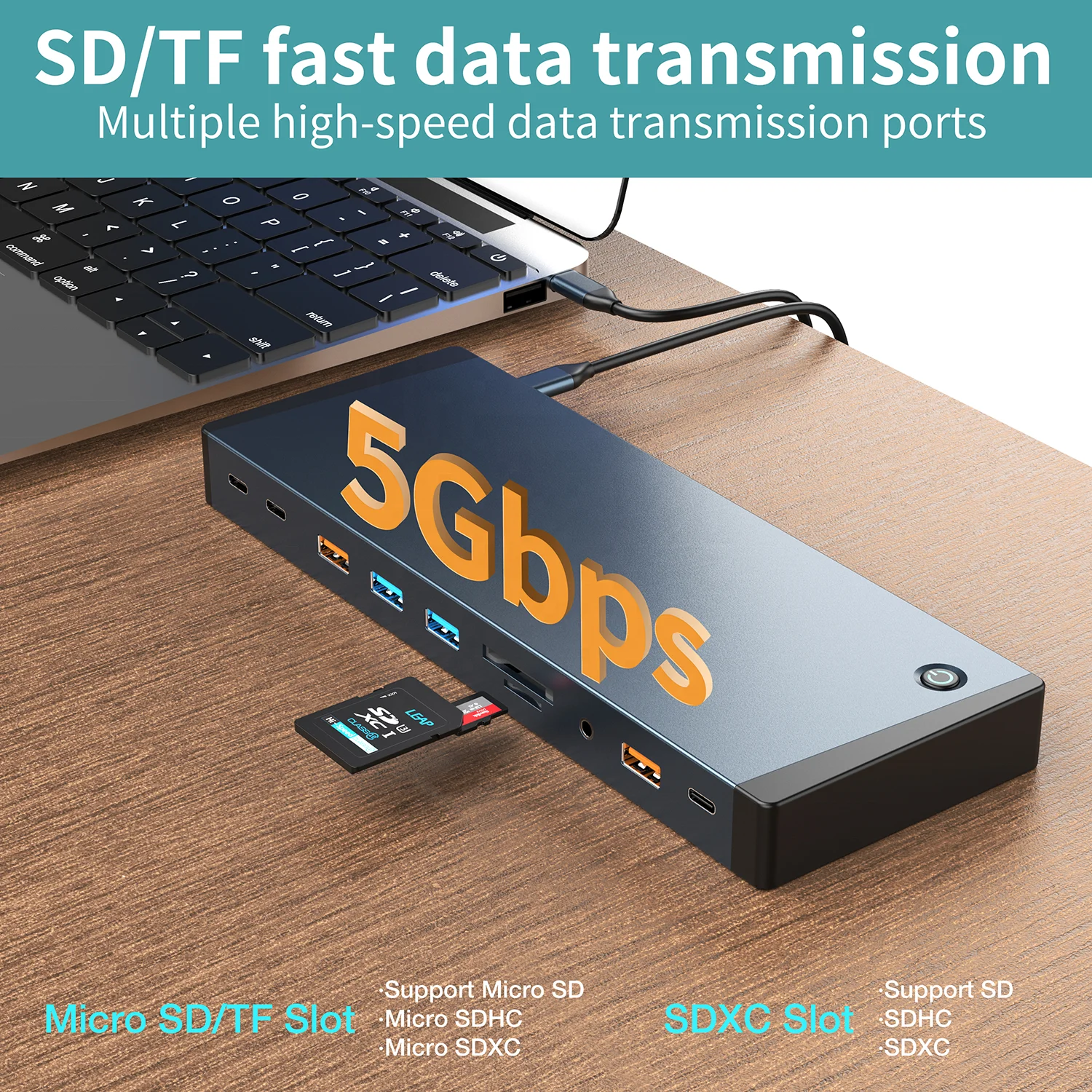 18 in 1 Thunderbolt 4 USB C HUB - Versatile Docking Station