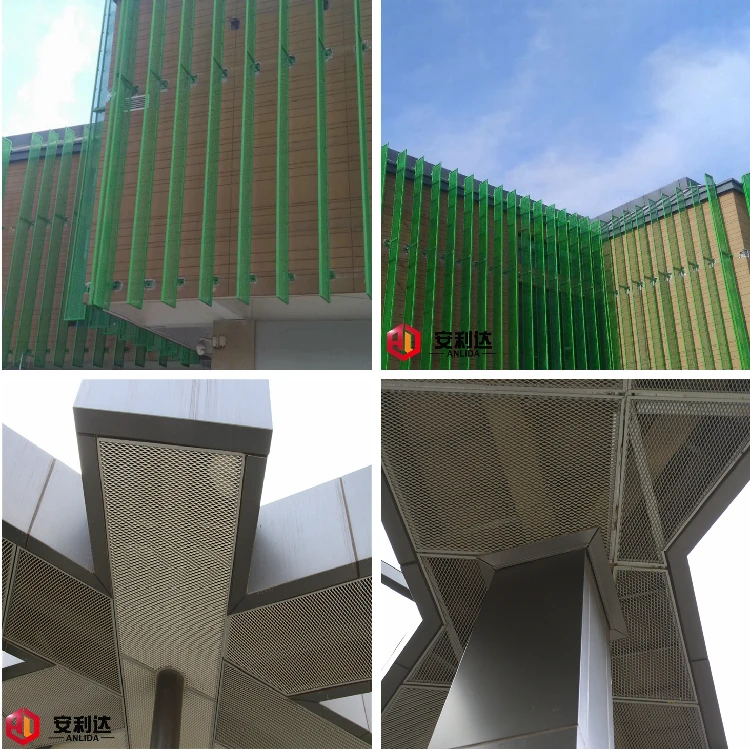 Customized Aluminum Expanded Metal Facade Cladding Panels