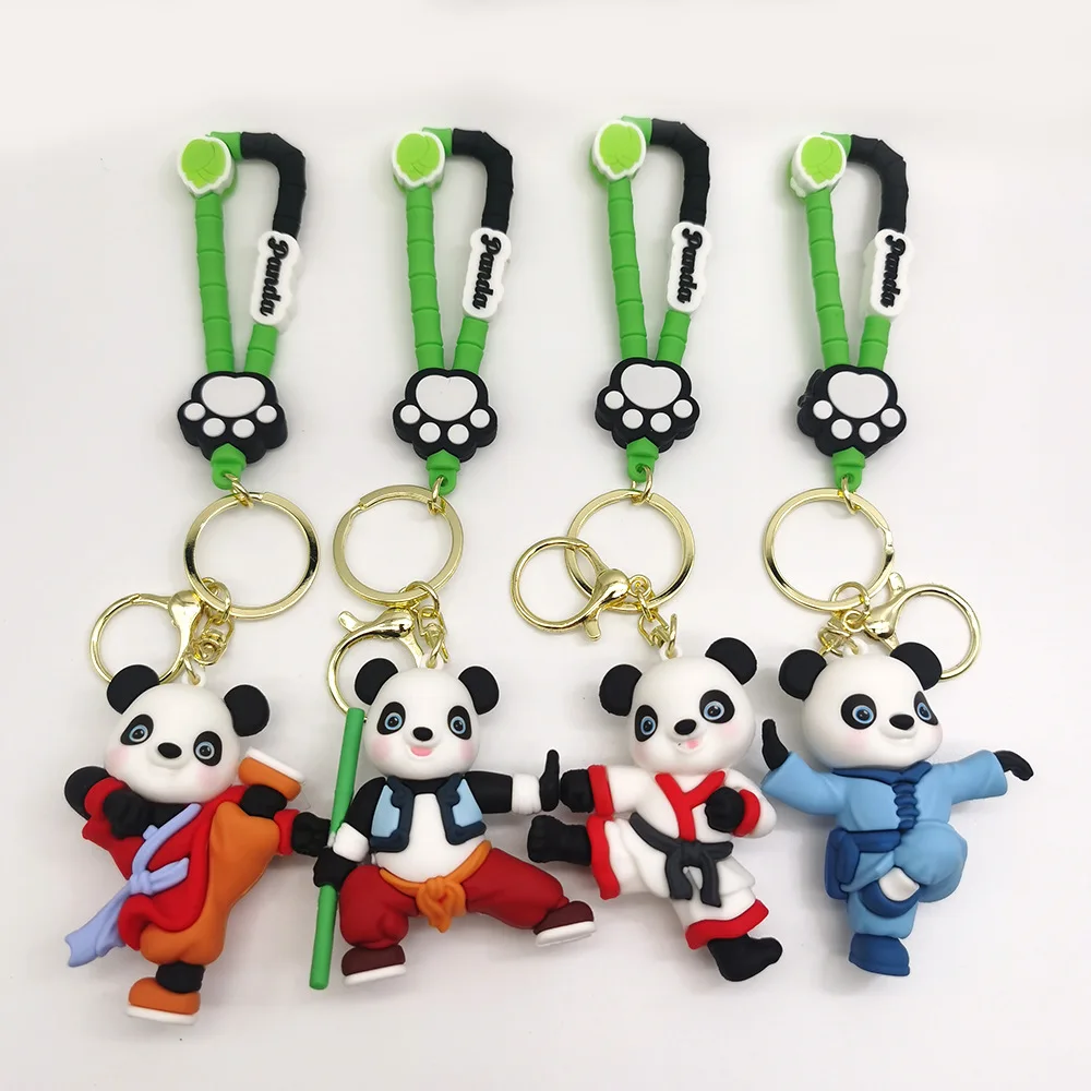 Creative 3Kung Fu Panda Doll 3D Soft PVC Silicone Rubber Cartoon Cute ...