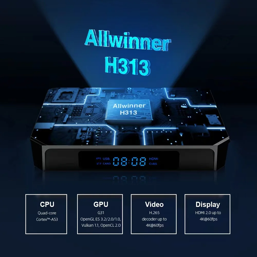 Smart Tv Box Gaming HD 1080P TV BOX for Android Voice Remote Control ...