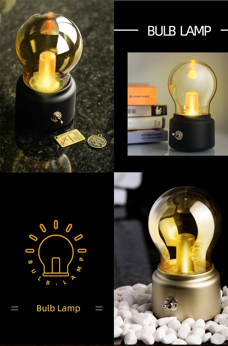JANPIM OEM Night Lamp Antique Decorative Led Bulb Light with Rechargeable Battery| Alibaba.com