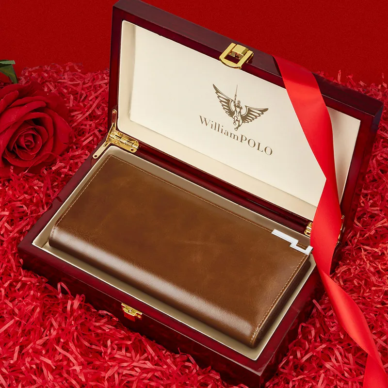William Polo Multi-card Position Wallet Brand Designer Cowhide Leather ...
