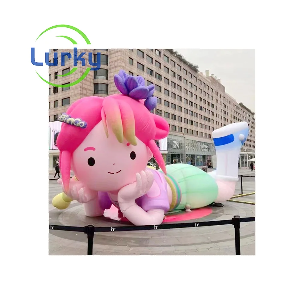 Cartoon Little Girl Inflatable Doll Inflatable Advertising Model ...