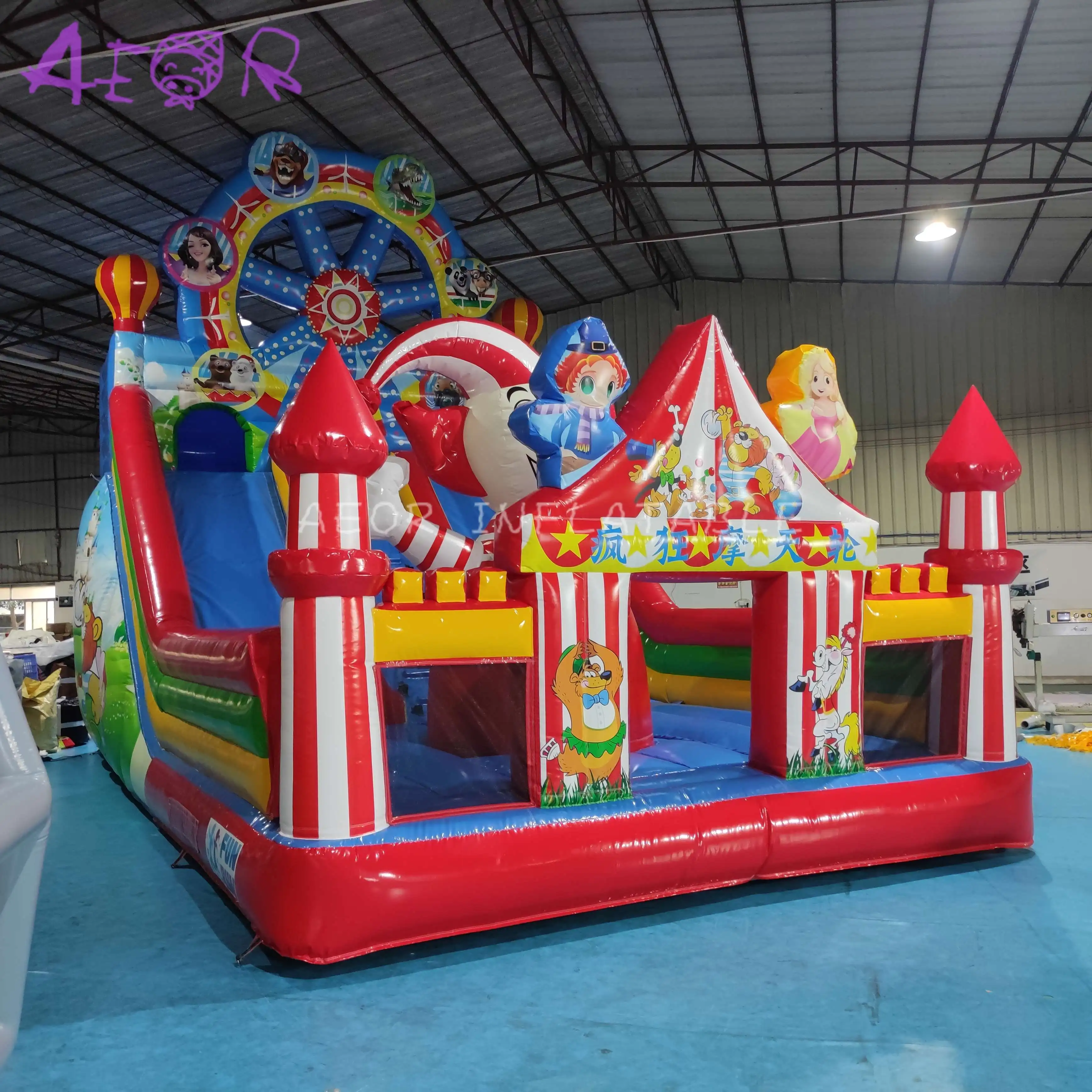 Modern Commercial Bounce Slide Mario Themed Inflatable Bouncer Jumping ...