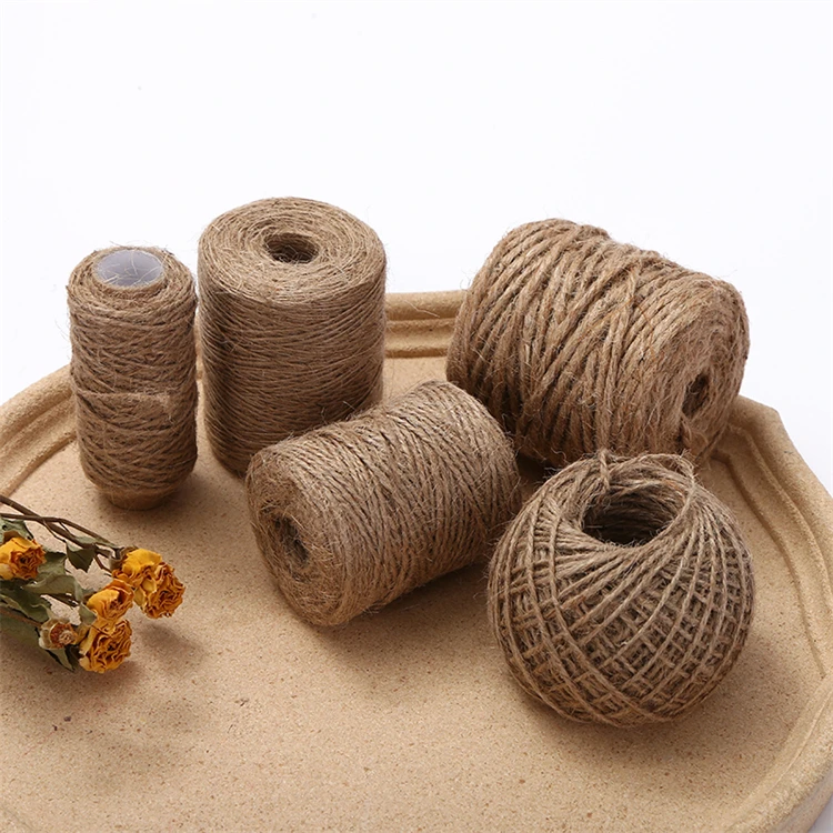 Natural Jute Braided 1mm 2mm 3mm Twisted Rope Diy Decoration Cord Twine ...