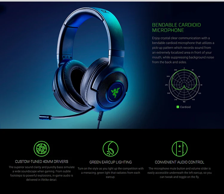 Cheap Razer Headset Kraken X Usb Gaming Multi-platform Wired Gaming ...