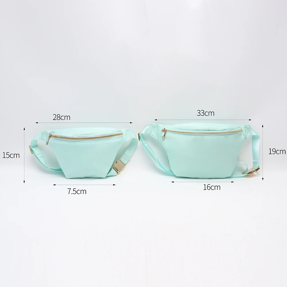 Keymay Custom Pattern Nylon Crossbody Bag Women Large Plaid Waist Pack ...