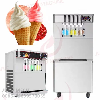 5 Flavor Soft Ice Cream Machine Softy Sundae Ice Cream Machine High ...