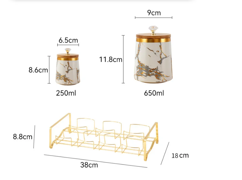 Nordic Light Luxury Condiment Box Set Household Condiment Jar Rack ...