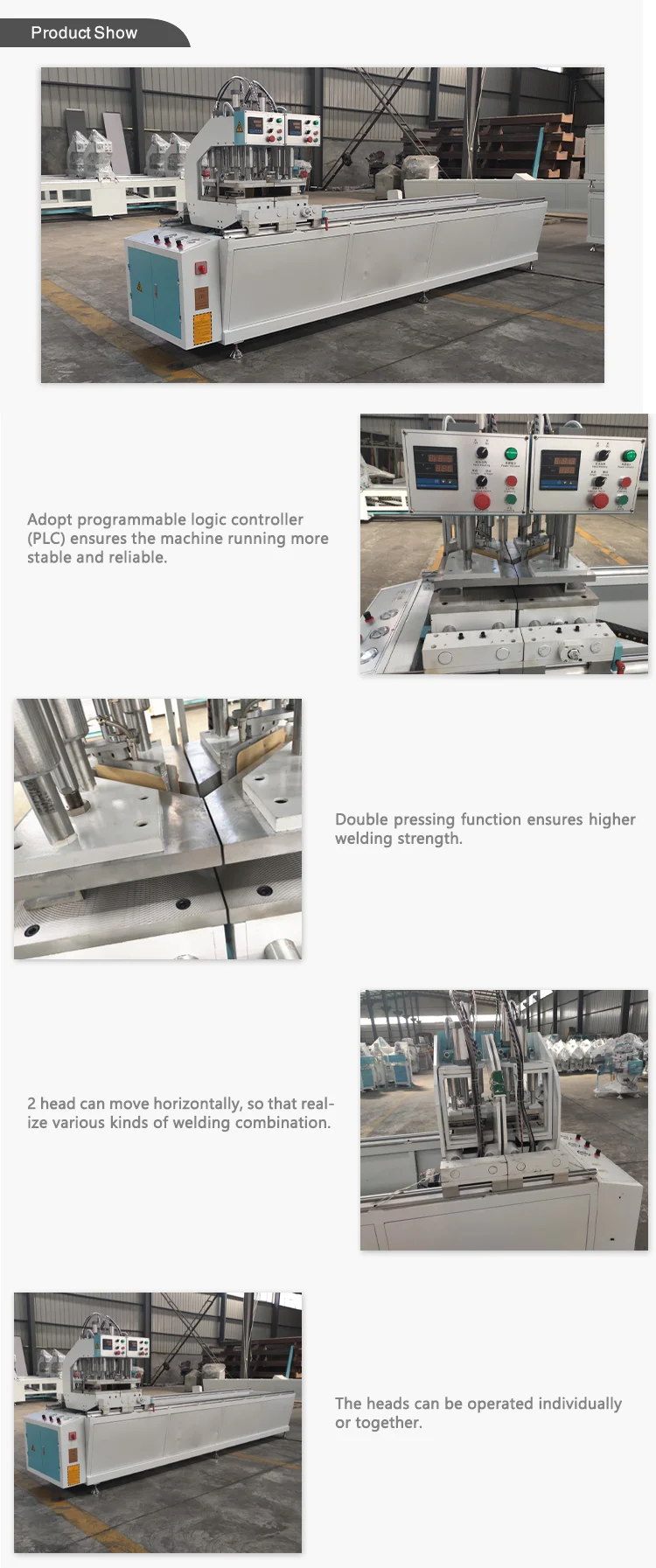 Factory Two Head PVC UPVC Window Welding Machine by Caretech