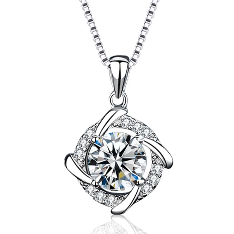 Rotating Windmill Pendant Necklace Temperament Rotating Diamond Pendant ...
