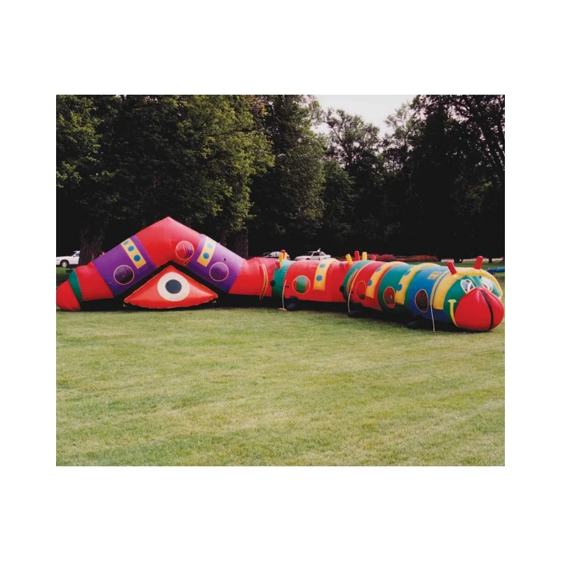 Kids Inflatable Caterpillar Ridge Tunnel Cartoon Caterpillar Crawl ...