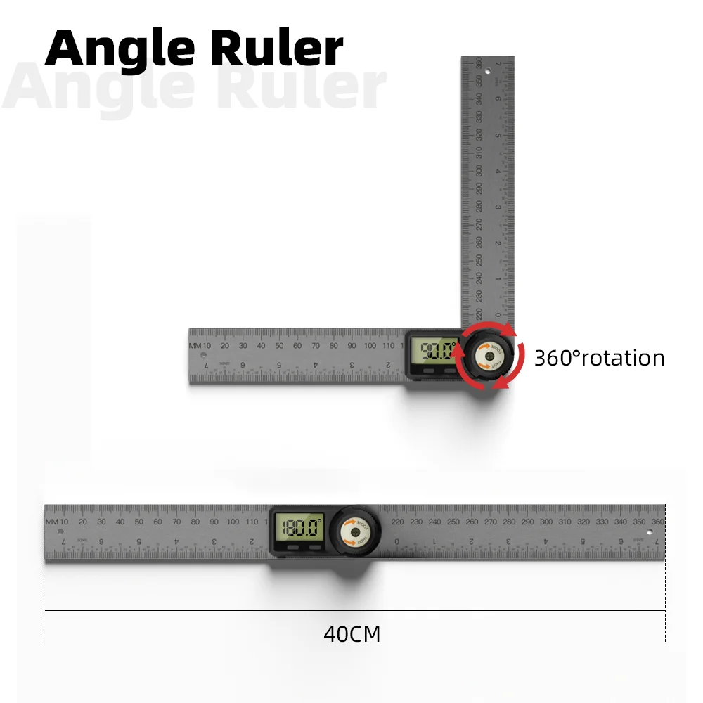 Stainless Steel Digital Angle Finder Ruler 360 Degree Protractor ...