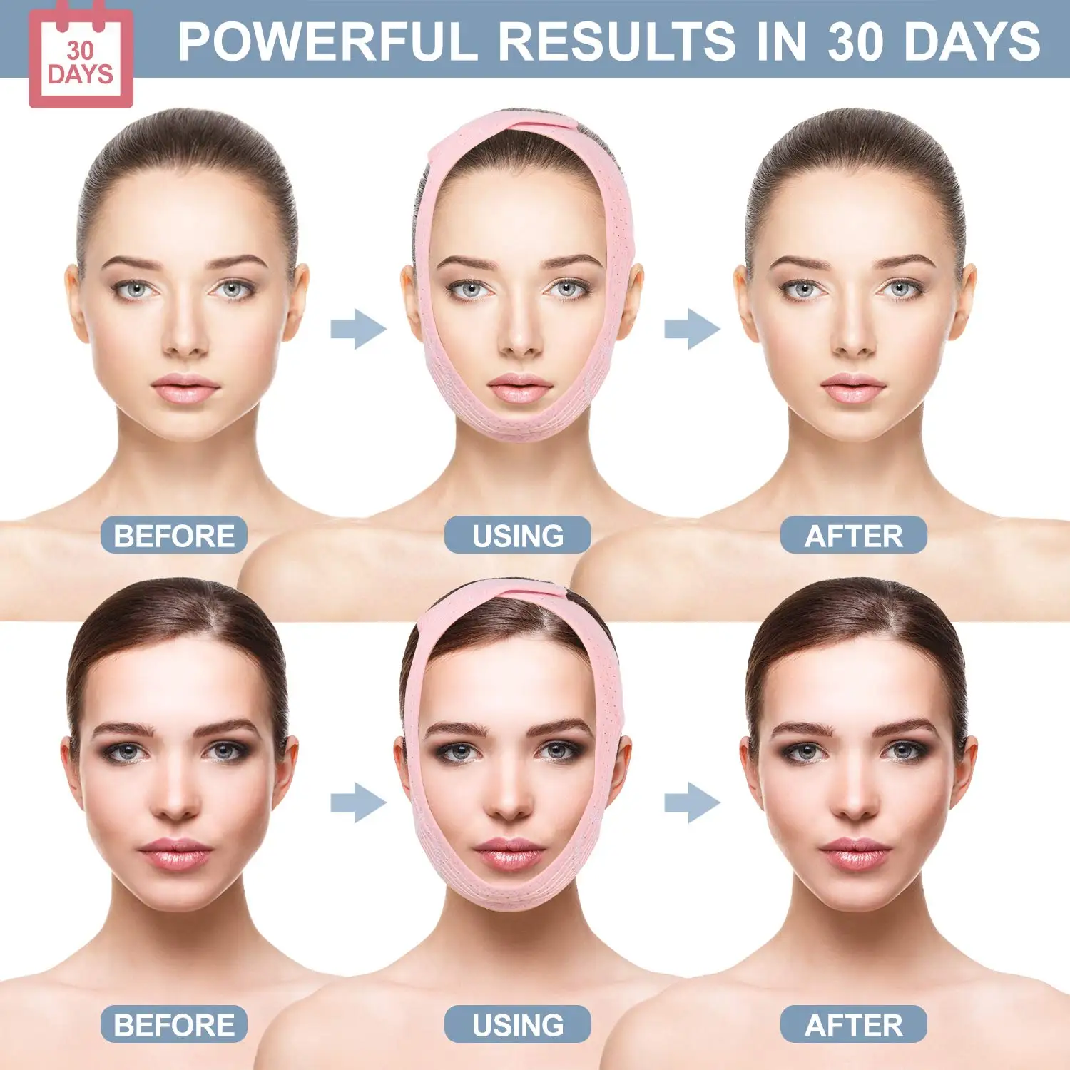 Adjustable Face Slimming Strap Double Chin Reducer For Men Women V Line ...