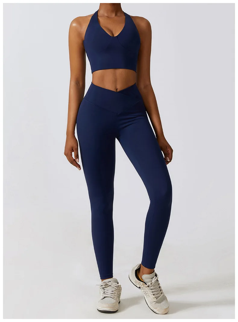 Wholesale High Waist Leggings Sets Women Comfortable High Elastic Gym ...