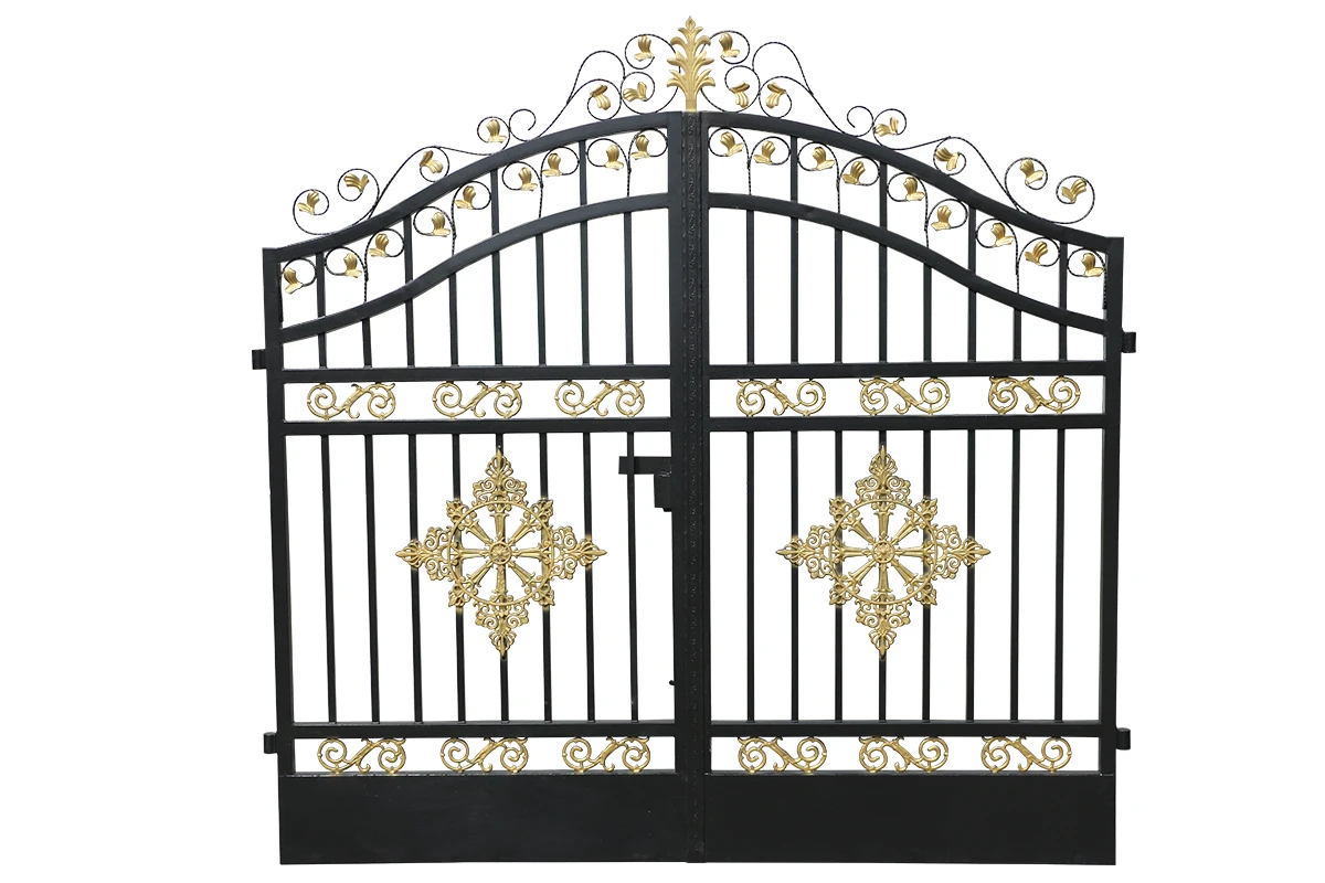 Luxury Gold Decorative Modern Metal Driveway Gates