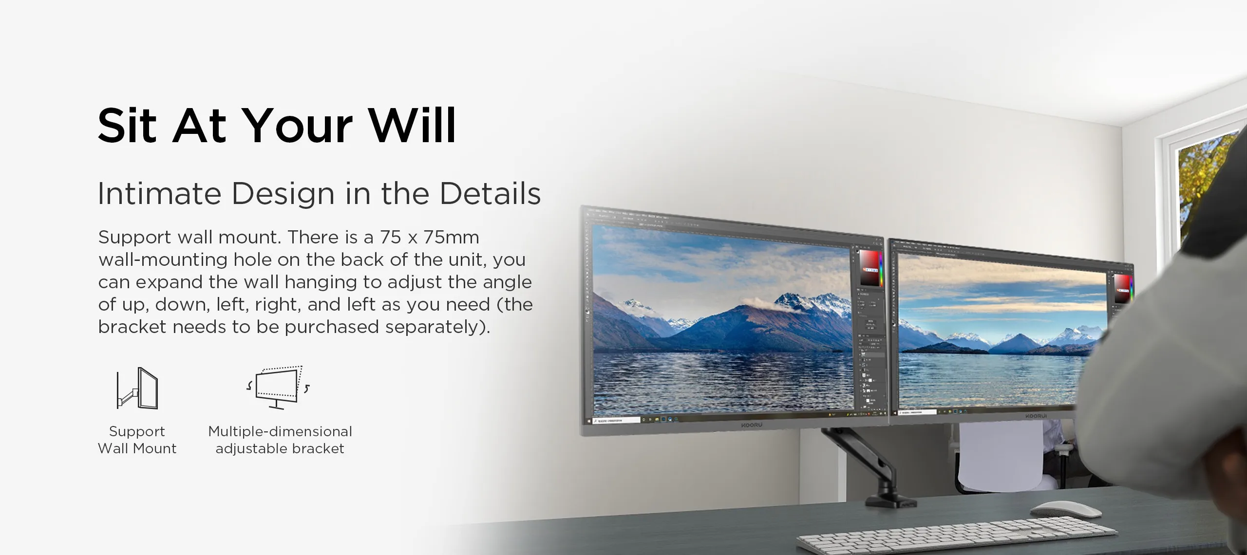 KOORUI 32 Inch Curved 2K Gaming Monitor 170Hz, Anti-Blue Light