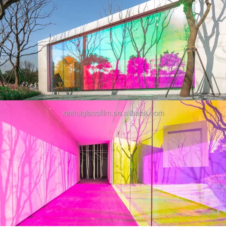 Shopping Mall Commercial Office Building Rainbow Colorful Self Adhesive ...