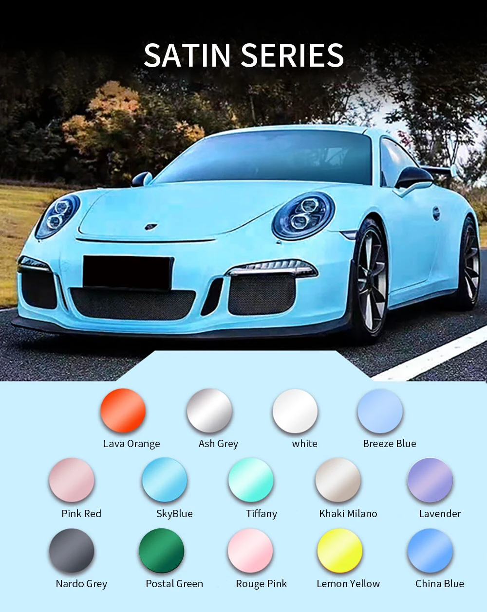 Satin Sakura Pink Car Change Color Super Matte Vinyl Wrapping Film Car ...