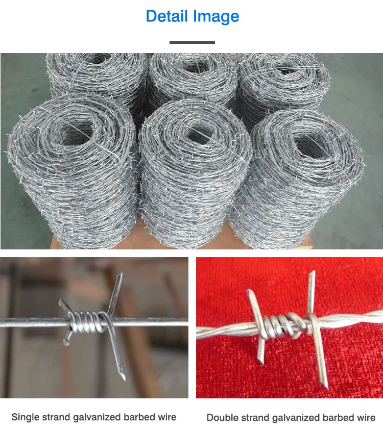 Single Twisted Barbed Wire Roll,double Twisted Barbed Wire Fence ...