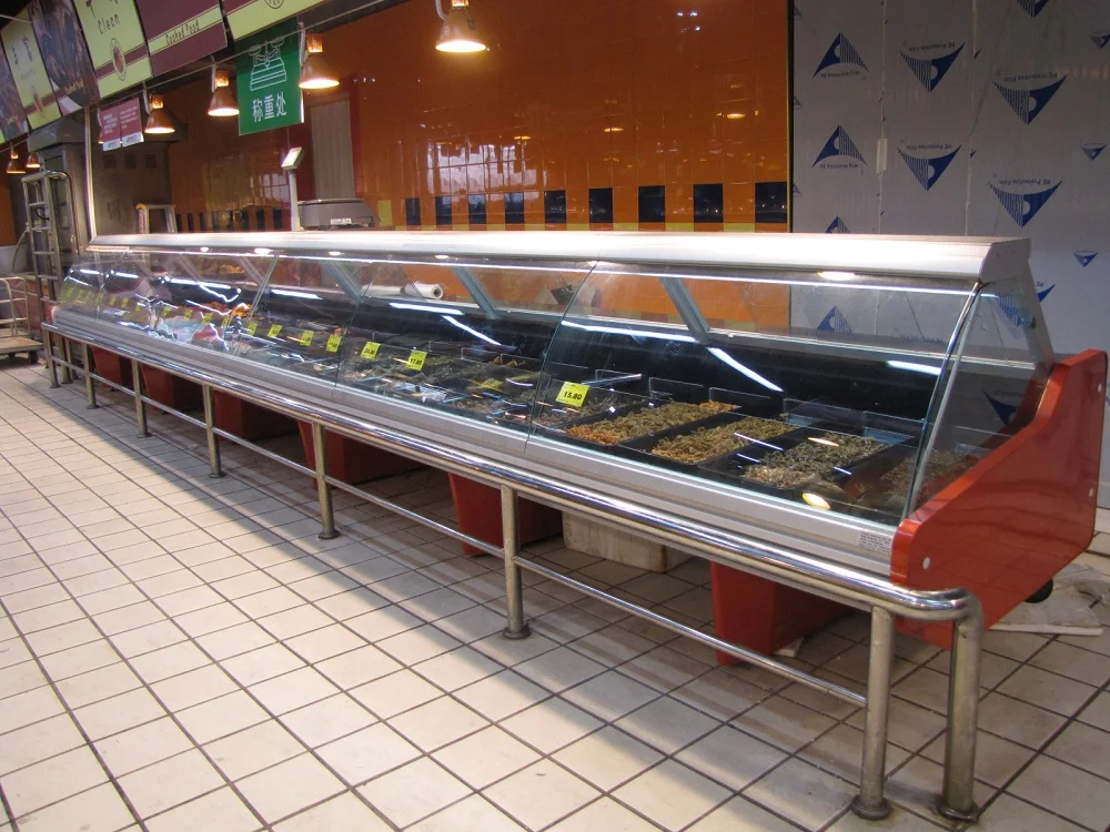 Butcher Shop Refrigerator Supermarket Counter Refrigeration Equipment ...
