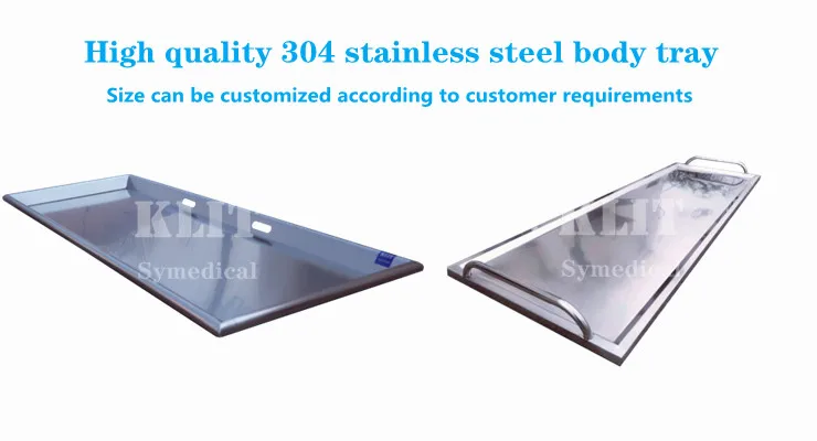 Medical Morgue Equipment Transport Cart Stainless Steel Mortuary Body ...