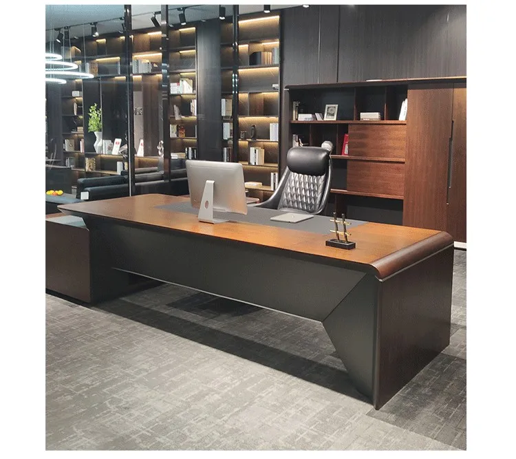 Luxury Modern Wooden Boss Desk - High Quality Office Furniture
