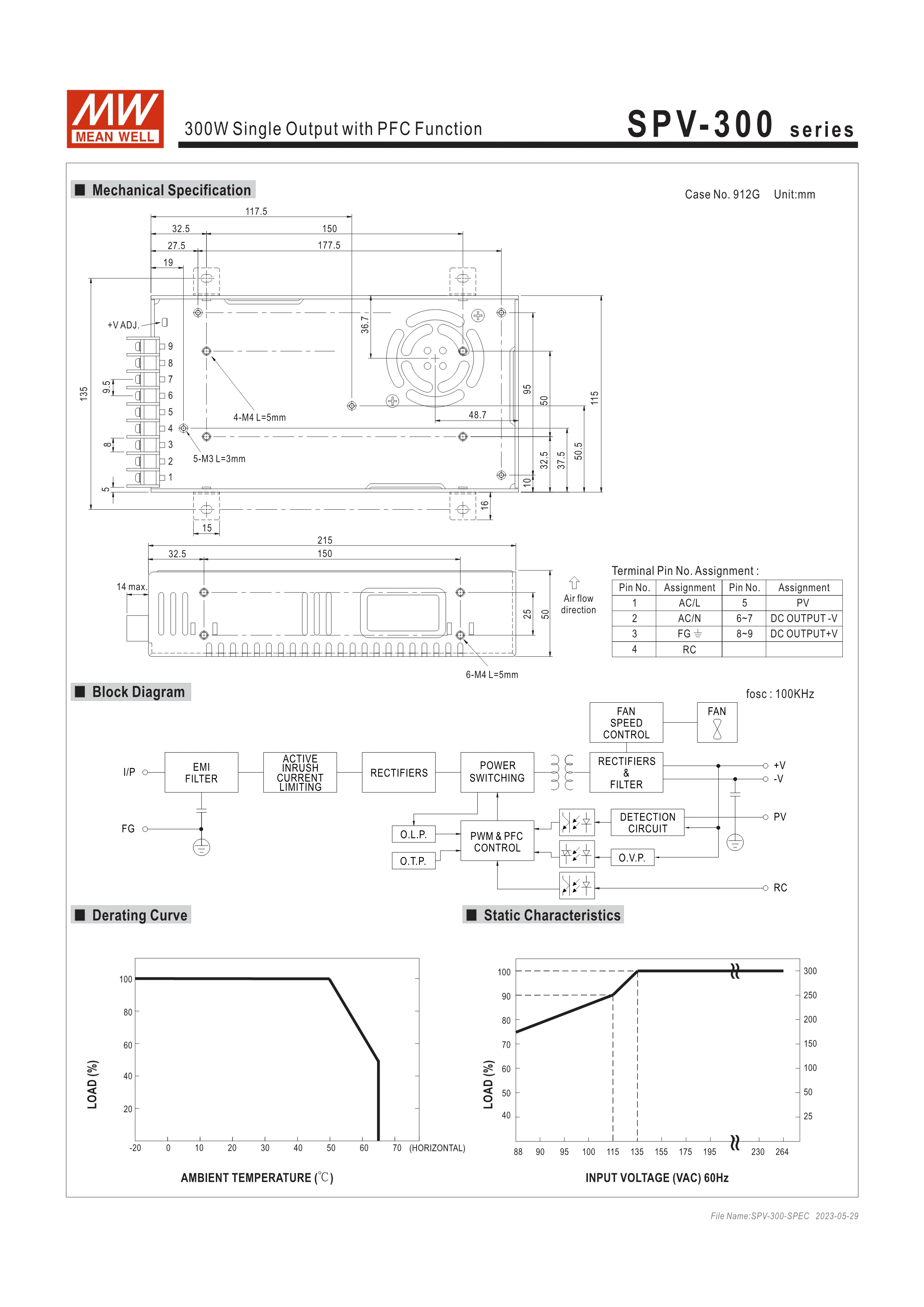 Original Meanwell Spv-300-24 300w Single Output With Pfc Function - Buy ...