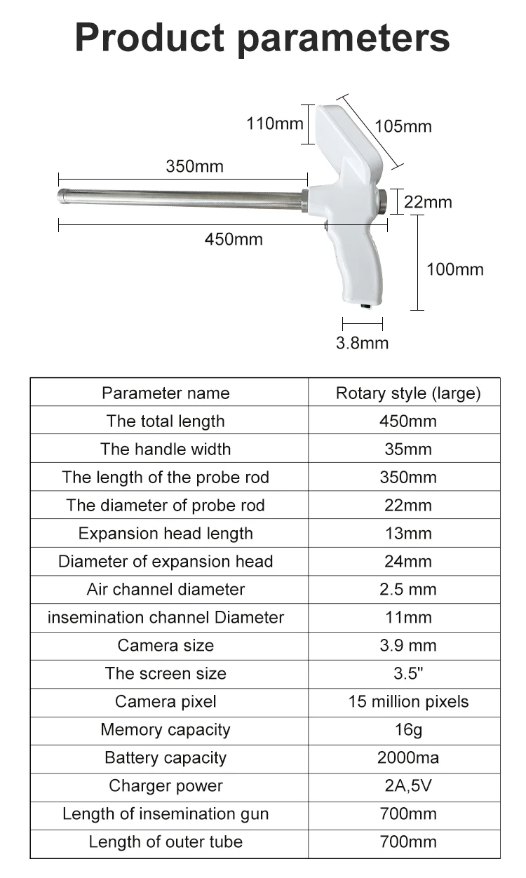 Portable Bovine Veterinary Instrument Cow Artificial Insemination Gun ...