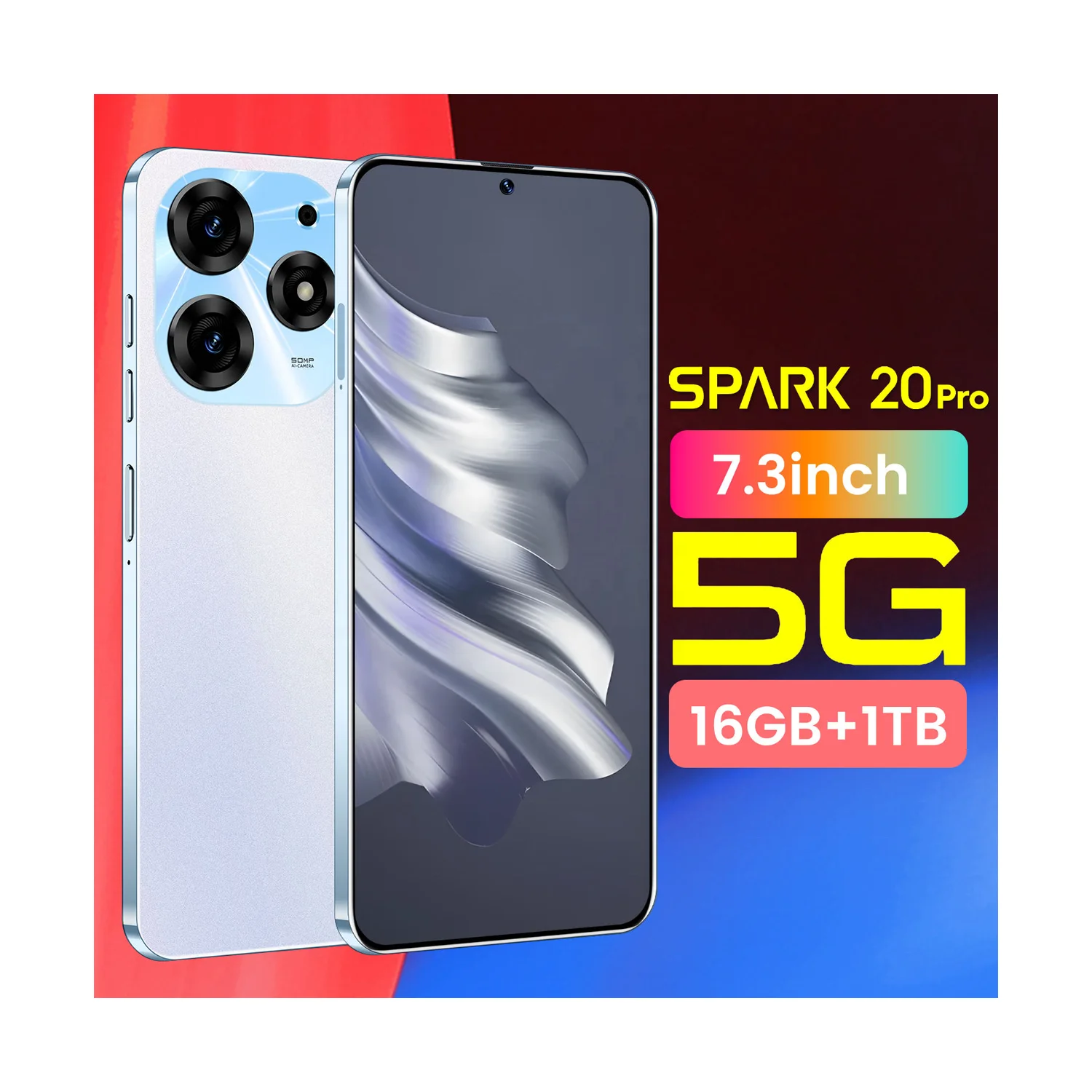 HD+ smart phone Original Phone tecno spark 20 pro plus10-core 7.3-inch ...