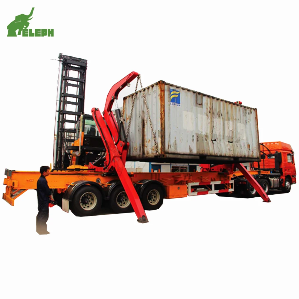 40ft Container Side Loader/loading Lifter/ Self Loading Crane Semi ...