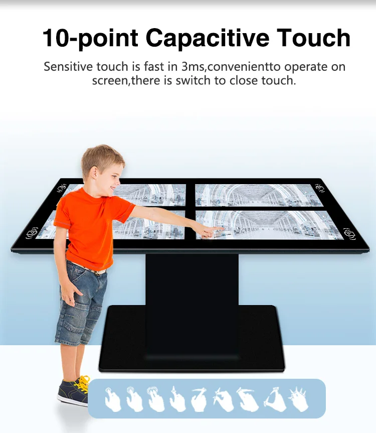 Indoor Screen Ordering Touch Smart Tables With Multitouch Waterproof ...