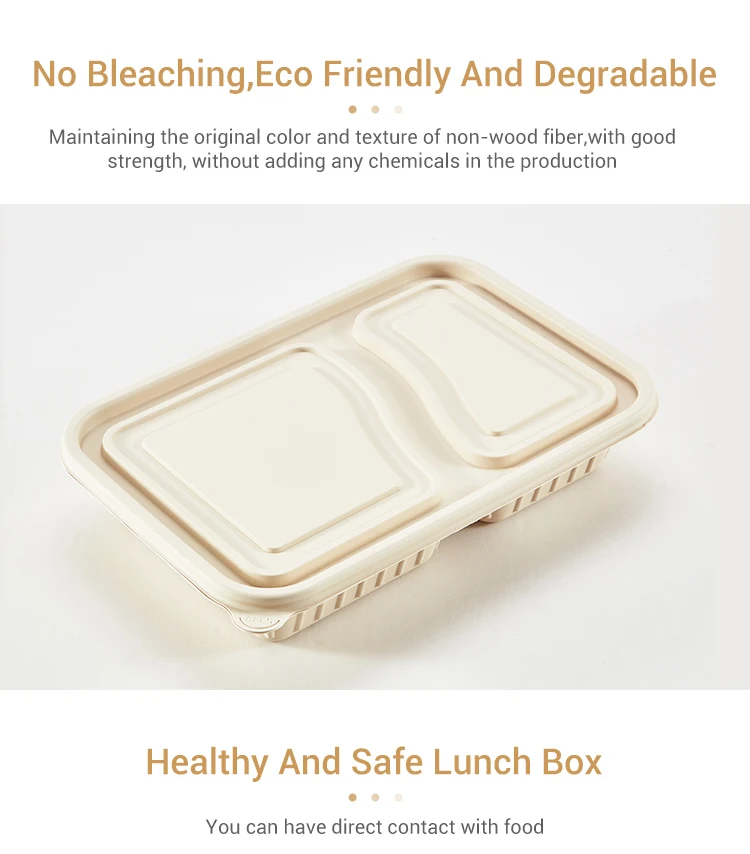 Takeaway Packaging Box Corn Starch Clam Shell Food Grade Materials 6*6 ...