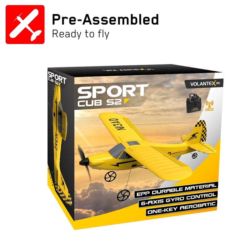Volantex Sport Cub S2 Gyro Stabilizer Rtf 2.4g Aerobatic Remote Control ...
