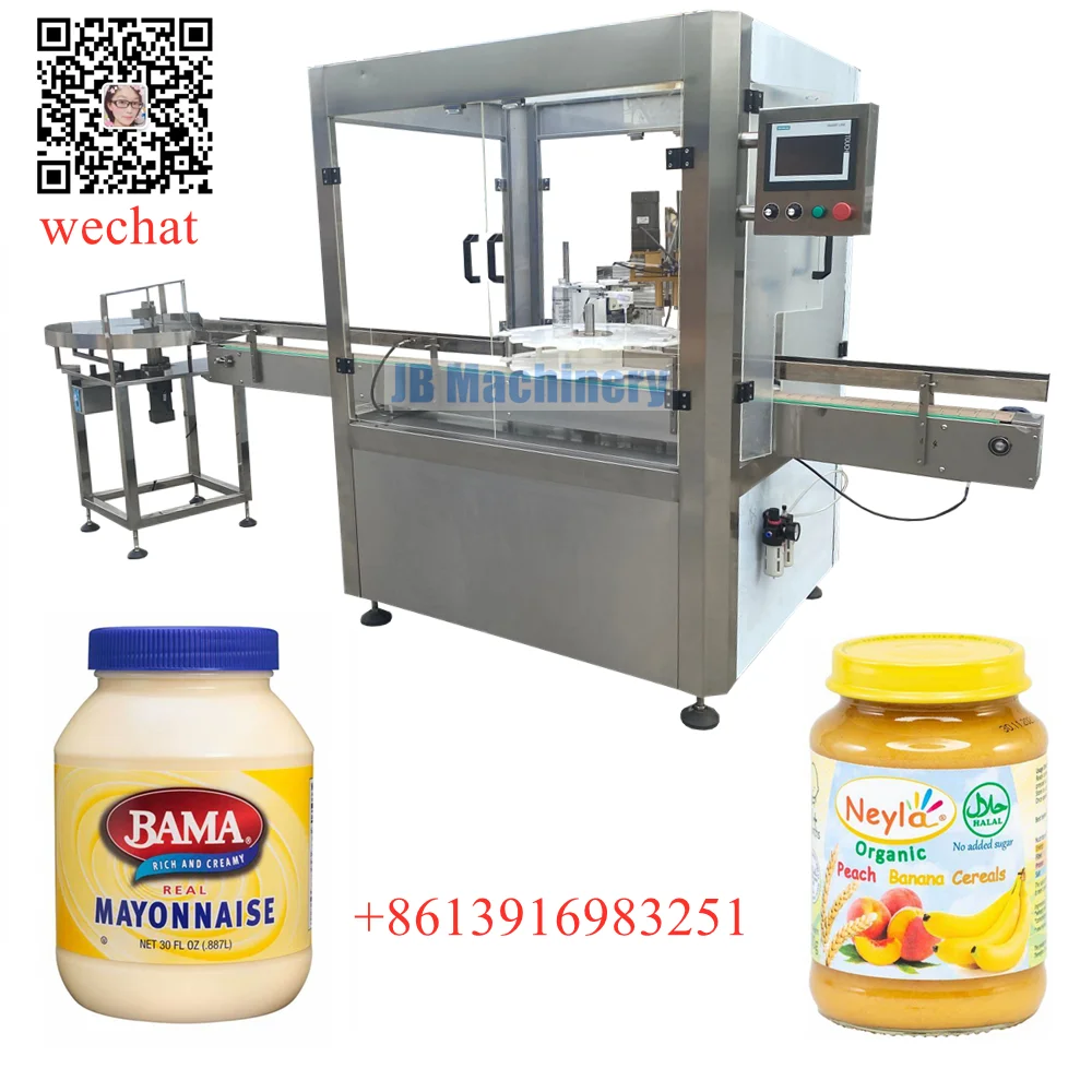 Peanut Butter Jar Capping Machine / Glass Bottle Cap Closer Twist Off ...