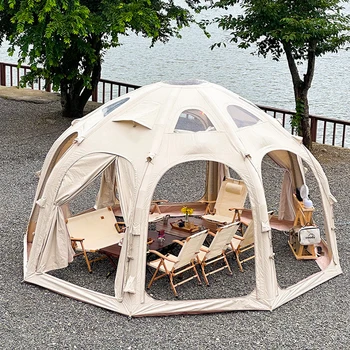 Outdoor Go Hike Resort Glamping Round Tent Oxford Canvas Waterproof ...