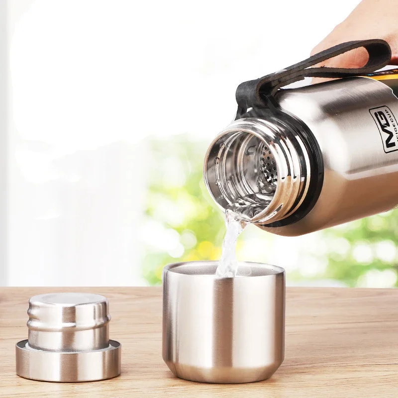 Large Capacity Stainless Steel Thermos Portable Vacuum Flask Insulated ...