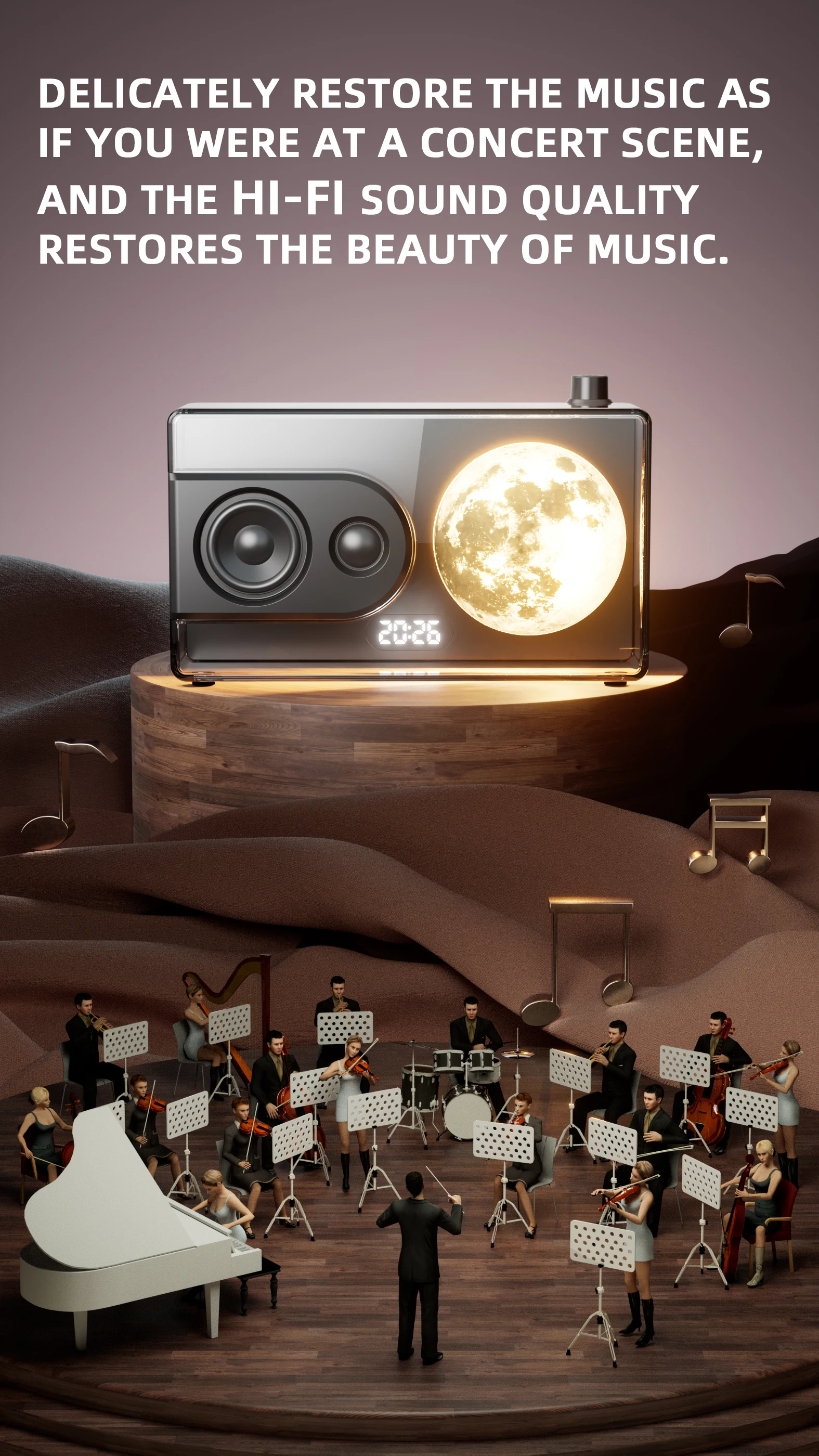 High Quality Transparent Moonlight Treasure Box BT Speaker 3600mAh ...