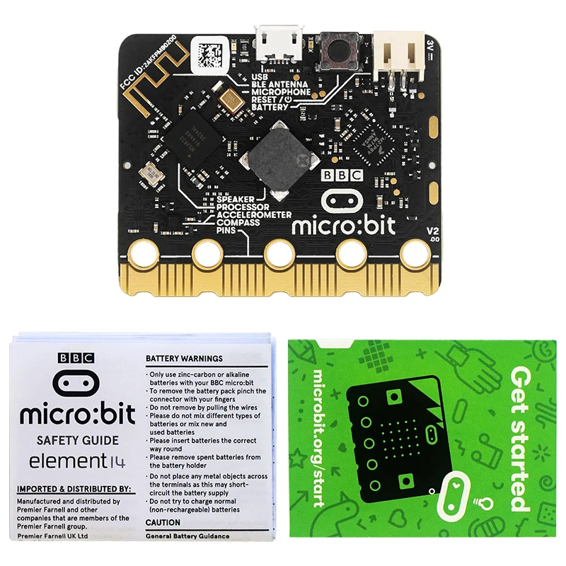 BBC Microbit V2.2 Upgrade Board DIY Computer Bit V2 Go with Built-in Speaker and Microphone ...