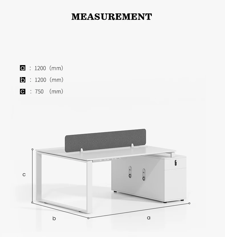 Modern Metal Frame Bench Desk Modular Office Workstation 2 4 6 Person ...