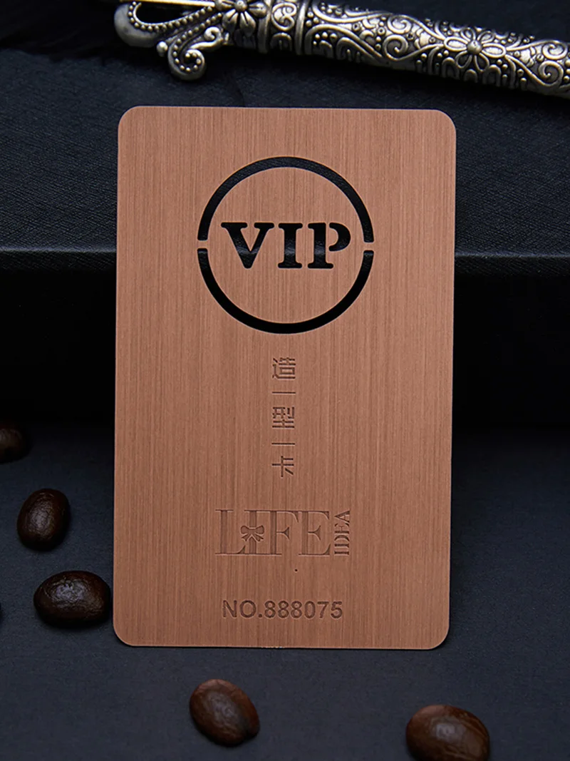 Custom Nfc Blank Metal Metallic Gold Magnetic Business Nfc Visiting ...