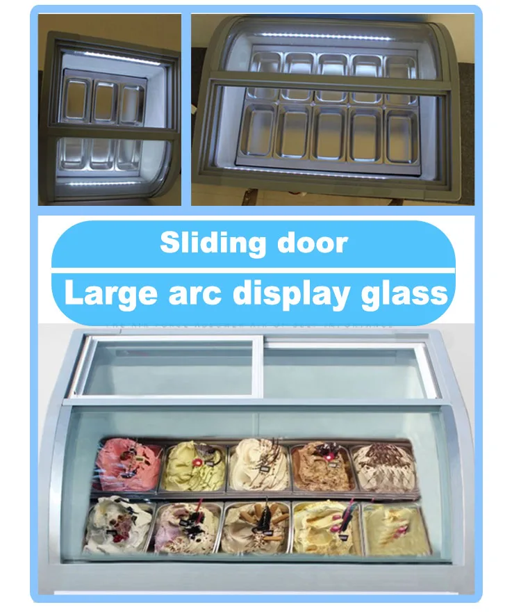 Italian Fridge Freezers Ice Cream Display Freezer - Manual Defrost