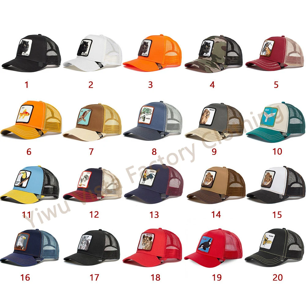 2023 New Arrival Custom Embroidery Animal Snapback Hats Cartoon Mesh ...